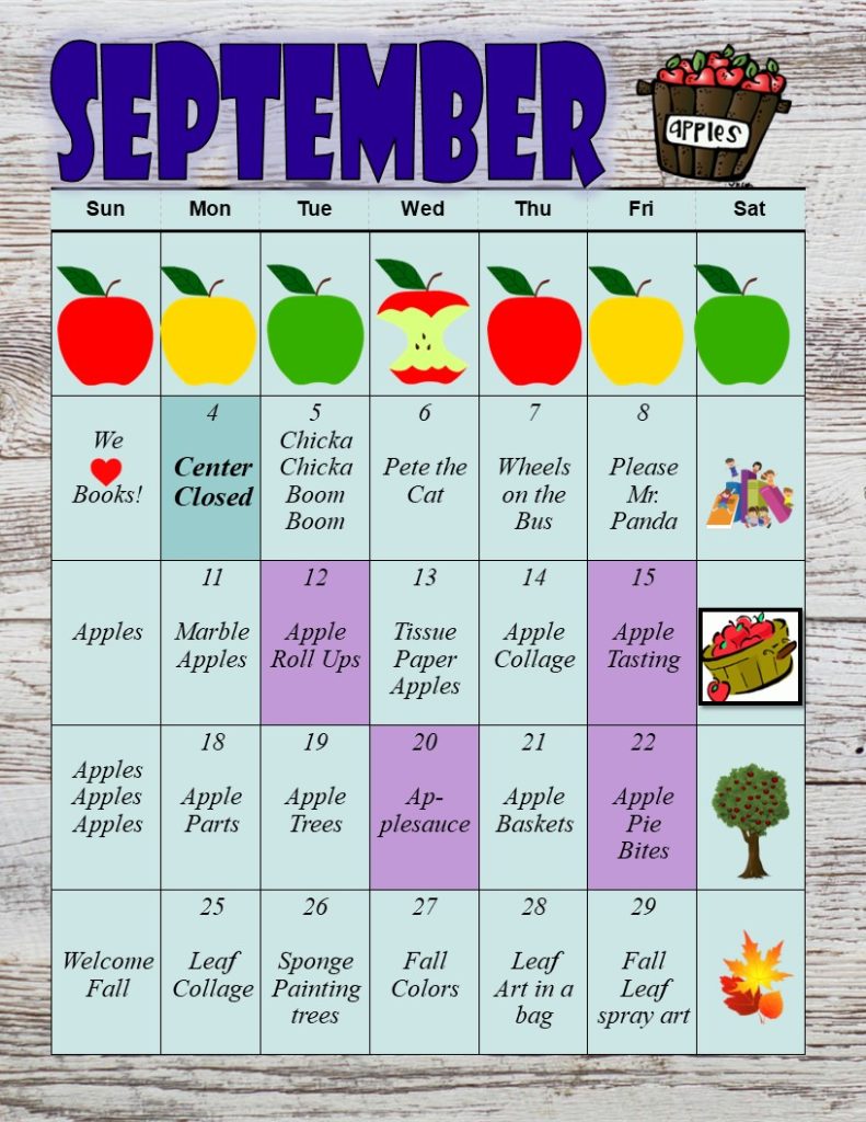 Toddler A Calendar VH – Children's Discovery Academy